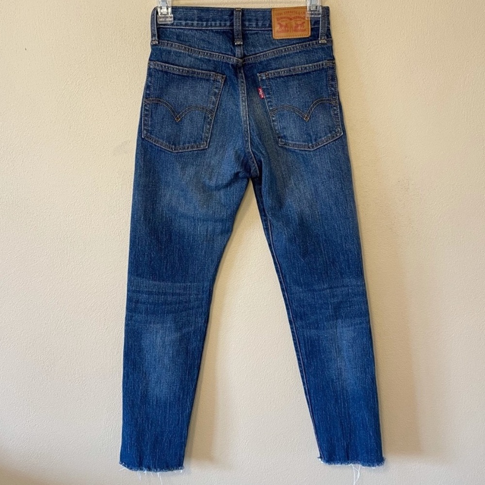 Levi’s Wedgie White Oak Cone Denim Button Fly Raw Hem… - Gem